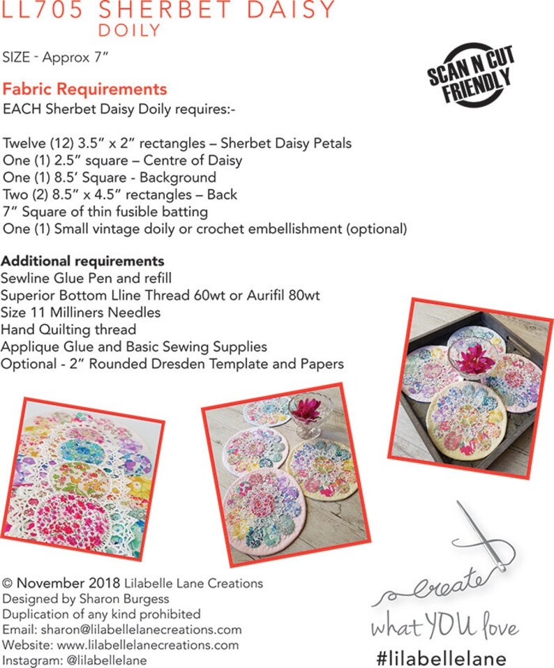 Sherbet Daisy Doily by Lilabelle Lane Creations - Creative Card ...