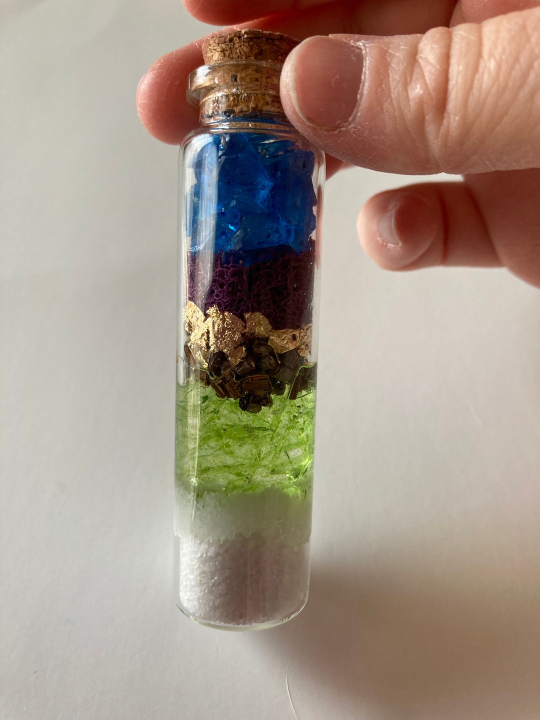 Nature in a Bottle Glass Cork Bottle - Etsy