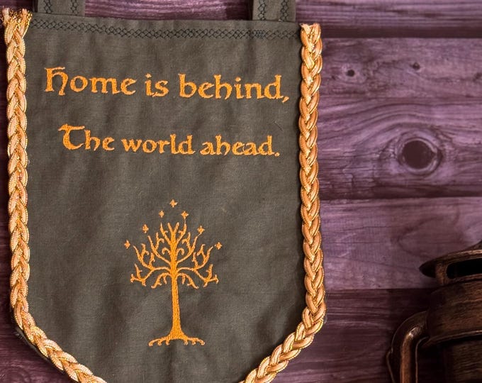 Tolkien Embroidered Banner. Lord of the Rings Fantasy Home Medieval ...