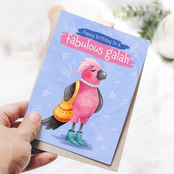 Happy Birthday Fabulous Galah/ Australian Bird/ Funny - Etsy
