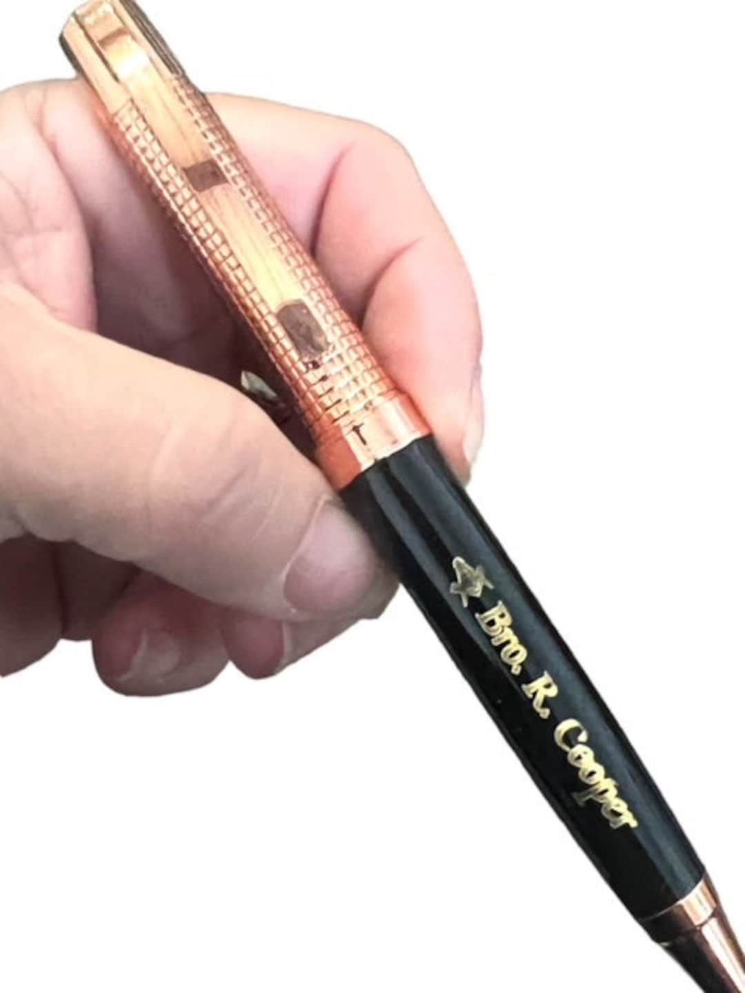 Masonic Pen 18 Carat Rose Gold Coated Ballpoint Pen FREE Engraving ...