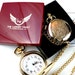 FREE Custom Engraving Star of David 24 Carat Gold Coated Pocket Watch ...