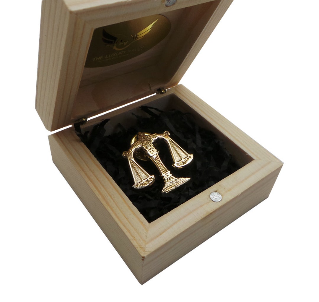 Law Scales of Justice Gold Lapel Pin Legal Emblem Luxury Gifts for ...