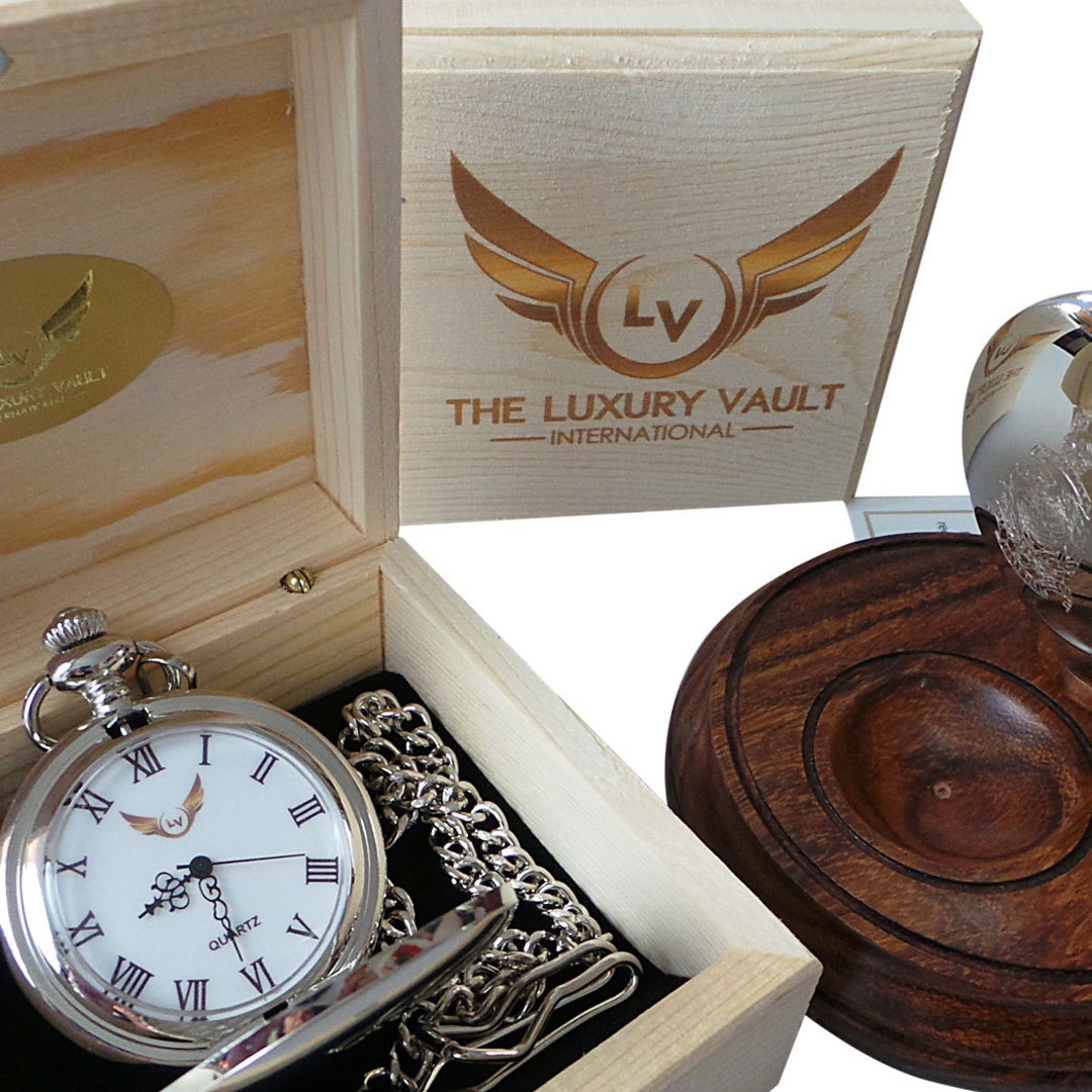 RAF Pocket Watch Full Hunter Silver Plated Royal Air Force Crest ...