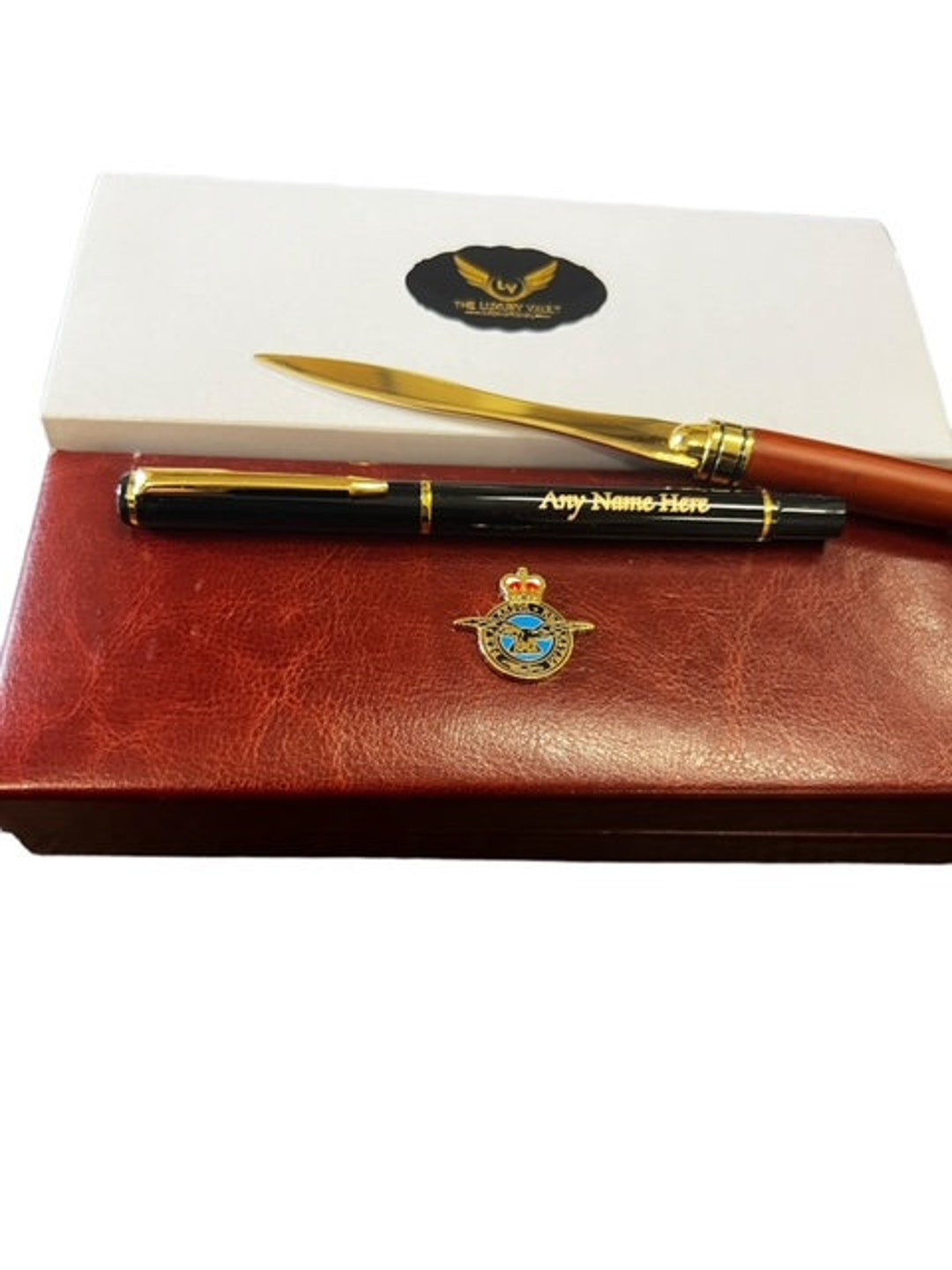 Personalised RAF Pen and Letter Opener Engraved Pen Luxury 24k Gold ...