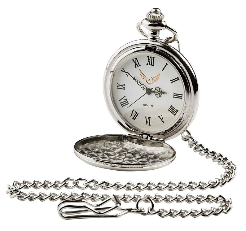 NASA Silver Pocket Watch and Chain Space Astronaut Agency Apollo Flight ...