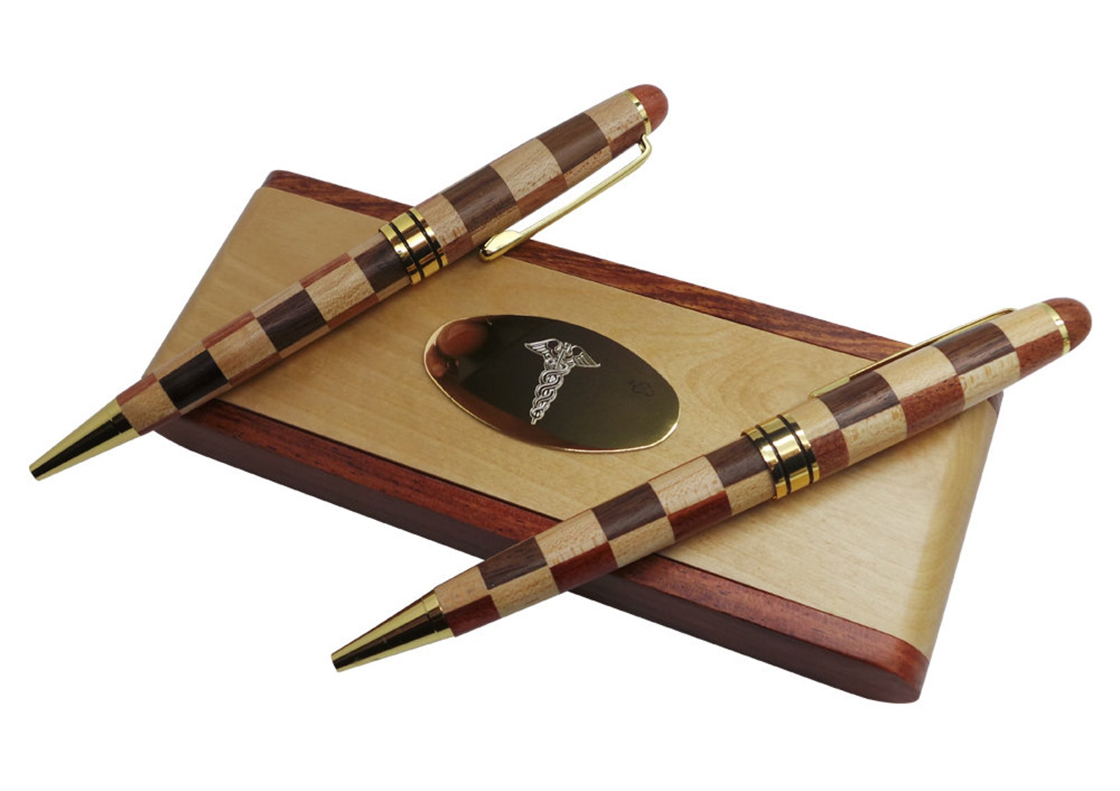 Medical Symbol Caduceus Wooden Pen in Wood Case and 2 Pens - Etsy
