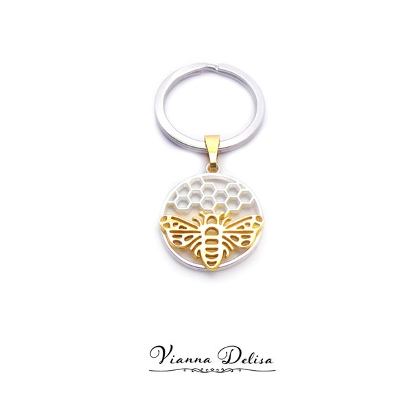 Bee Key Chain - Etsy