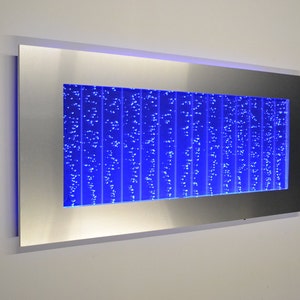 Silver Frame Large Horizontal Wall Mount LED 45" 500WM LED Bubble Wall ...