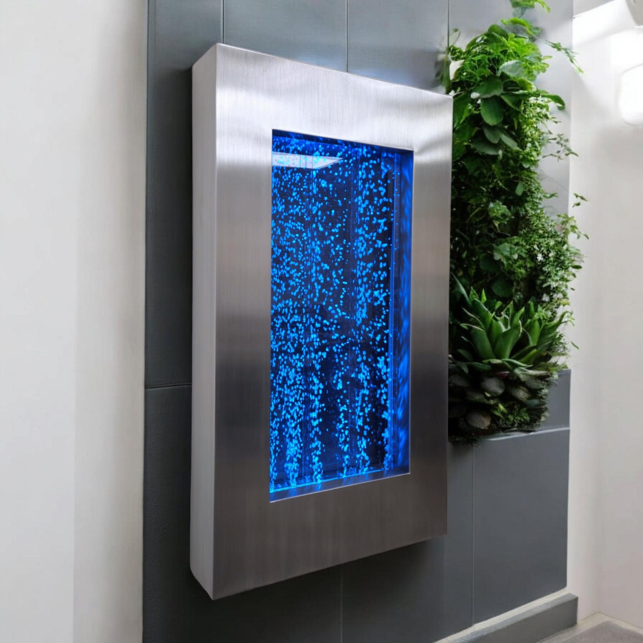 Sensory Bubble Wall Fountain, Vertical Wall Mounted Bubble Panel With ...