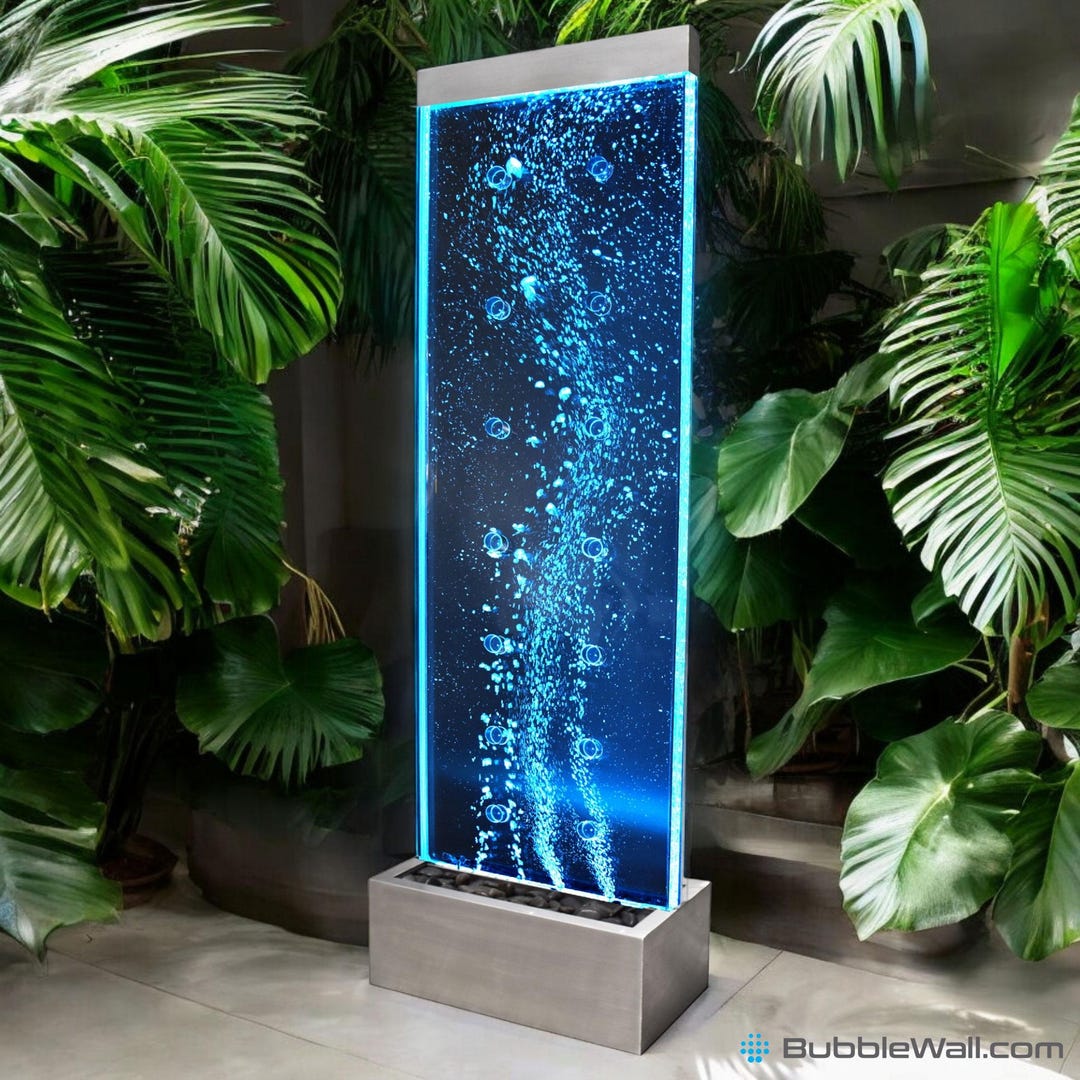 72" Large Dancing Bubble Wall Fountain, Indoor Water Feature, Water ...