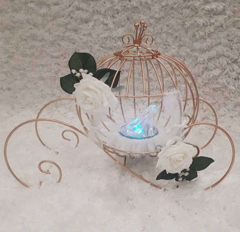 Large Cinderella Carriage With Lights, Carriage Centerpiece, Cinderella ...