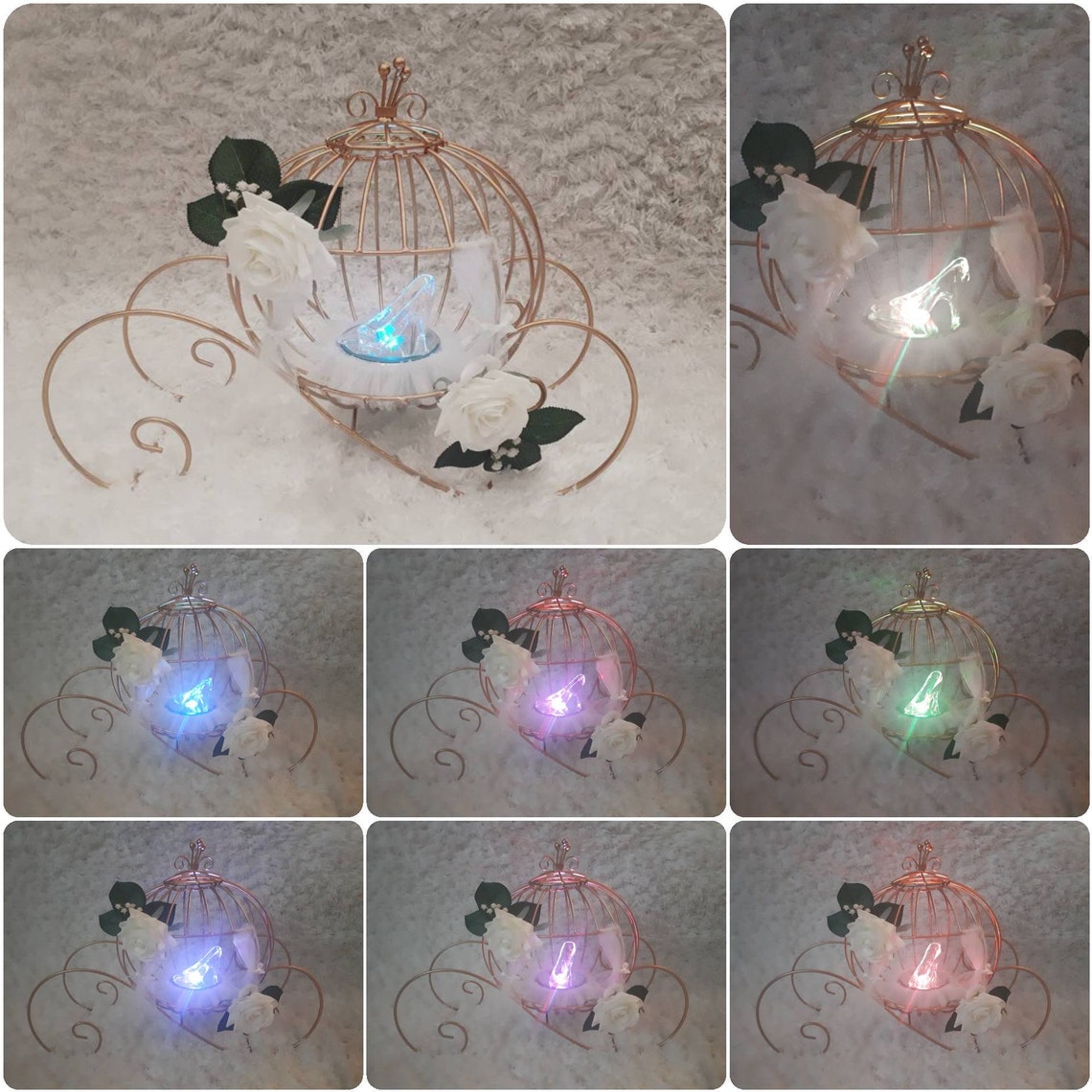 Large Cinderella Carriage With Lights Carriage Centerpiece - Etsy