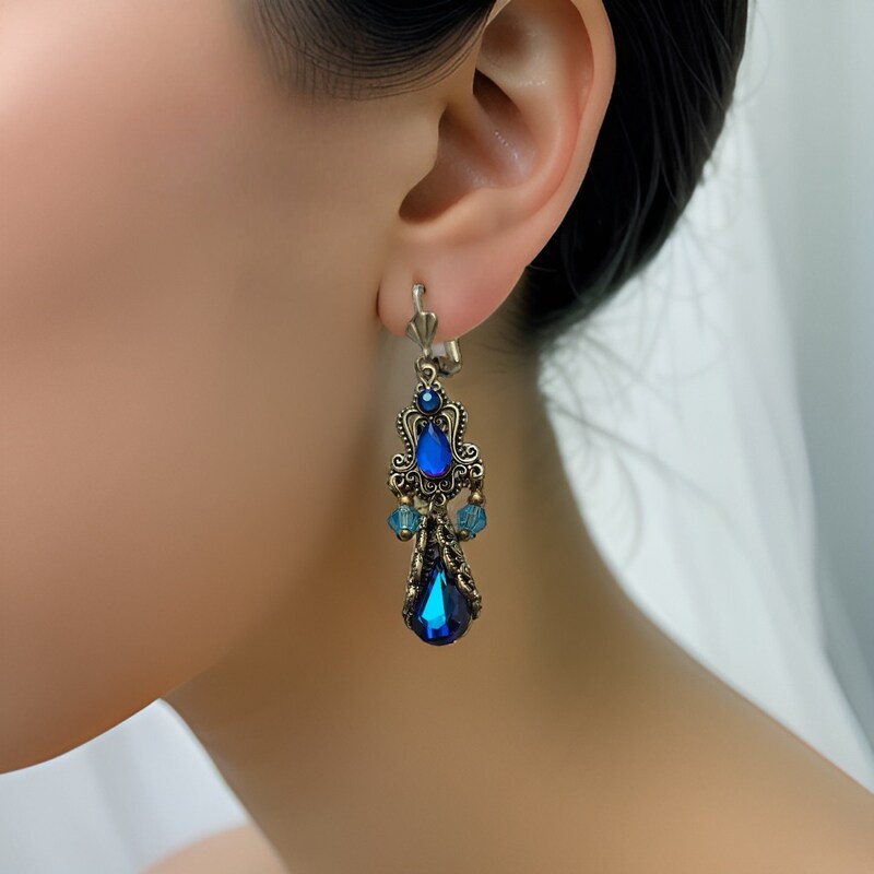 Royal Blue Earrings - Etsy