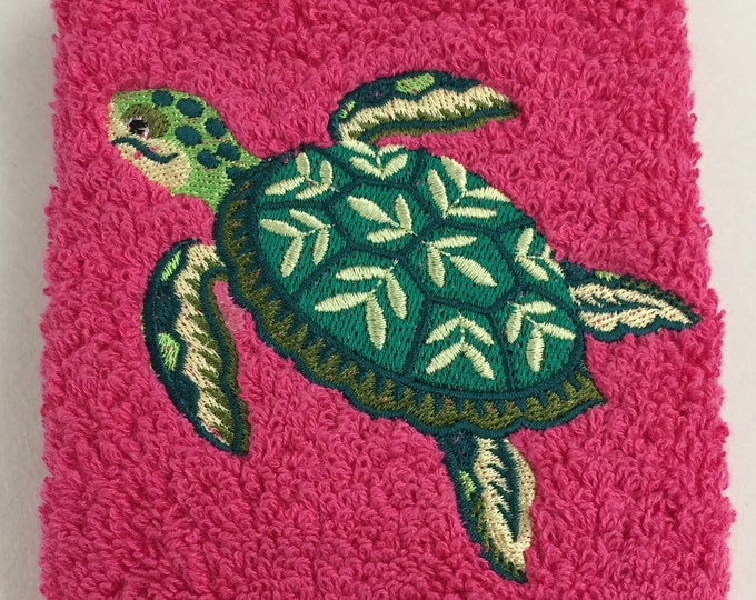 Turtle Face Cloth Childs Wash Cloth Kids Flannel Machine - Etsy UK