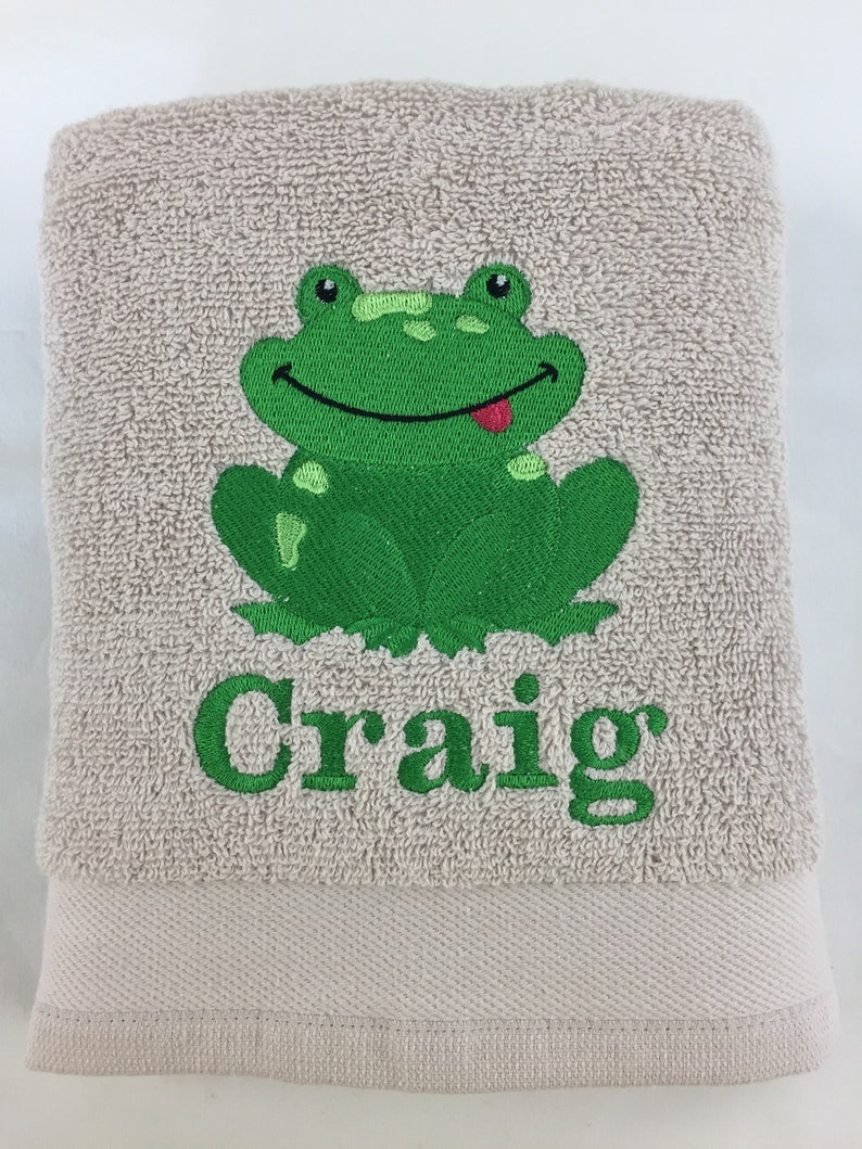 Personalised Frog Towel Hand Towel Gifts Bath Towel Gifts | Etsy