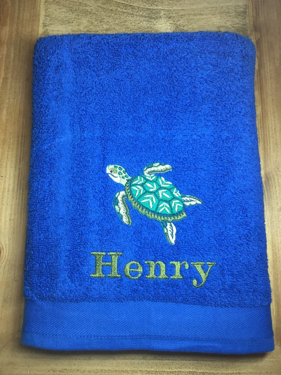 Turtle Personalised Towel Hand Towels Bath Towels Hooded - Etsy