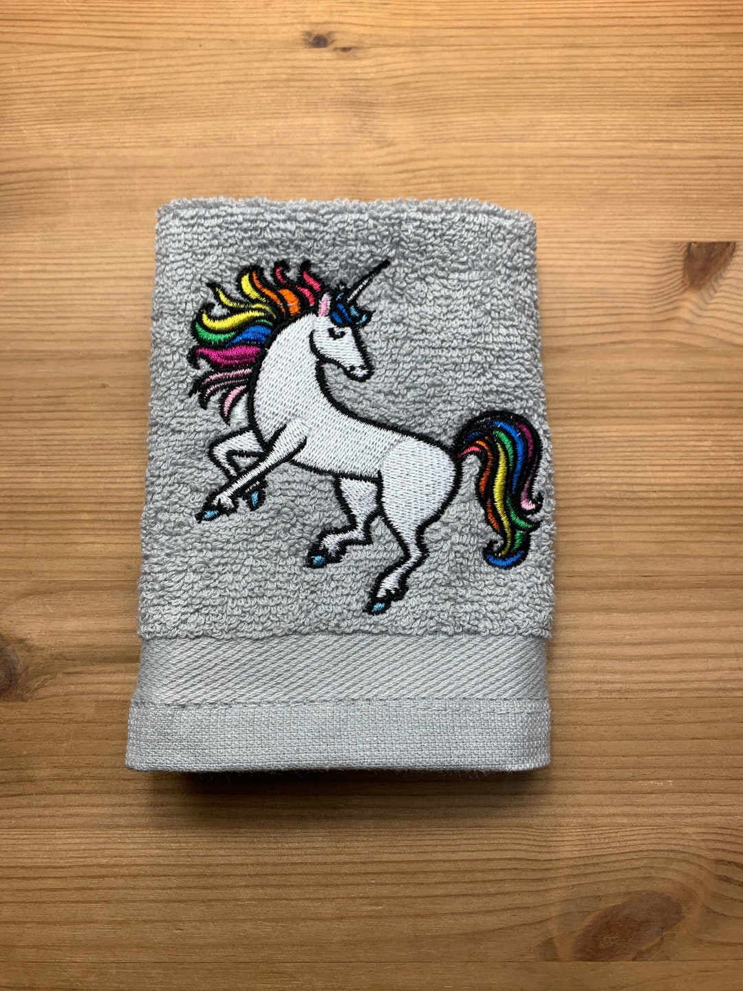 Rainbow Unicorn Face Cloth, Childs Wash Cloth, Kids Flannel ...