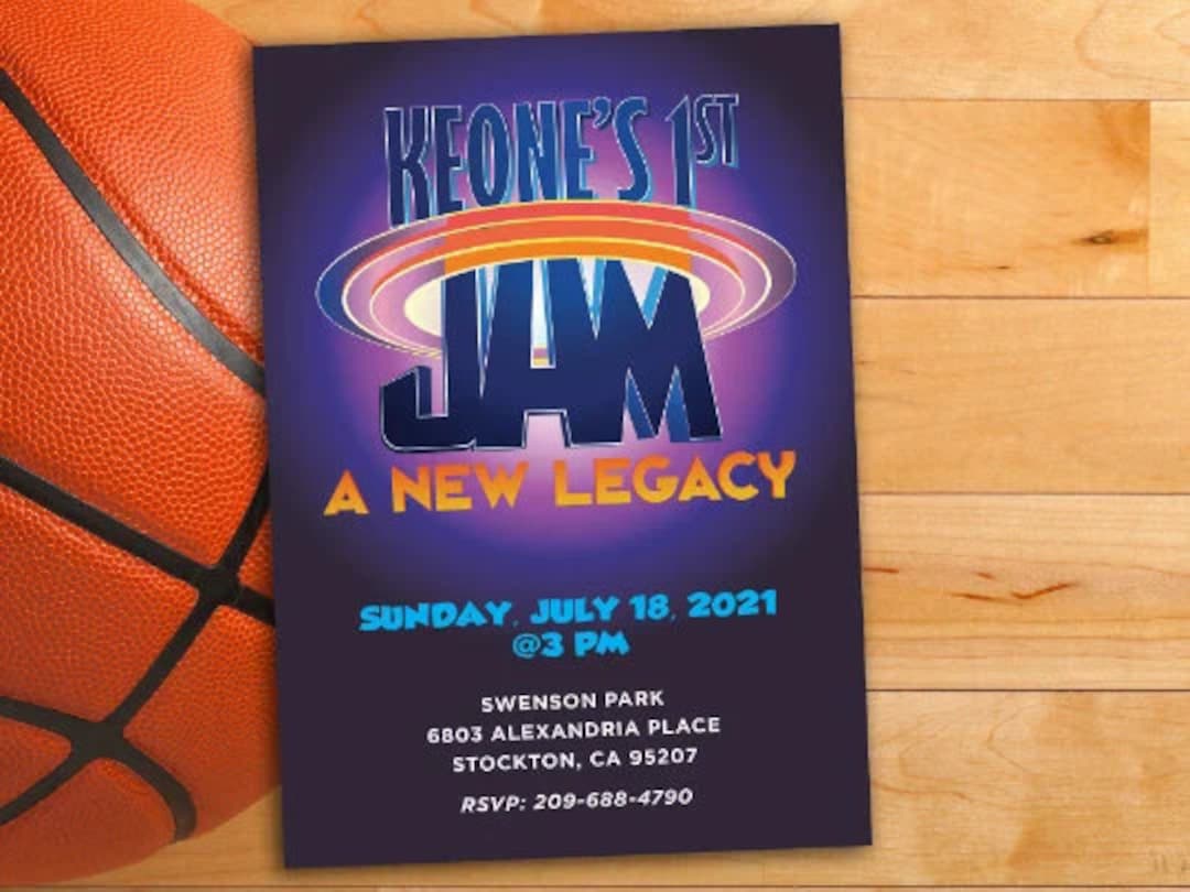 PRINTABLE Space Jam Logo Invitation - Custom Birthday Invite - Baby ...