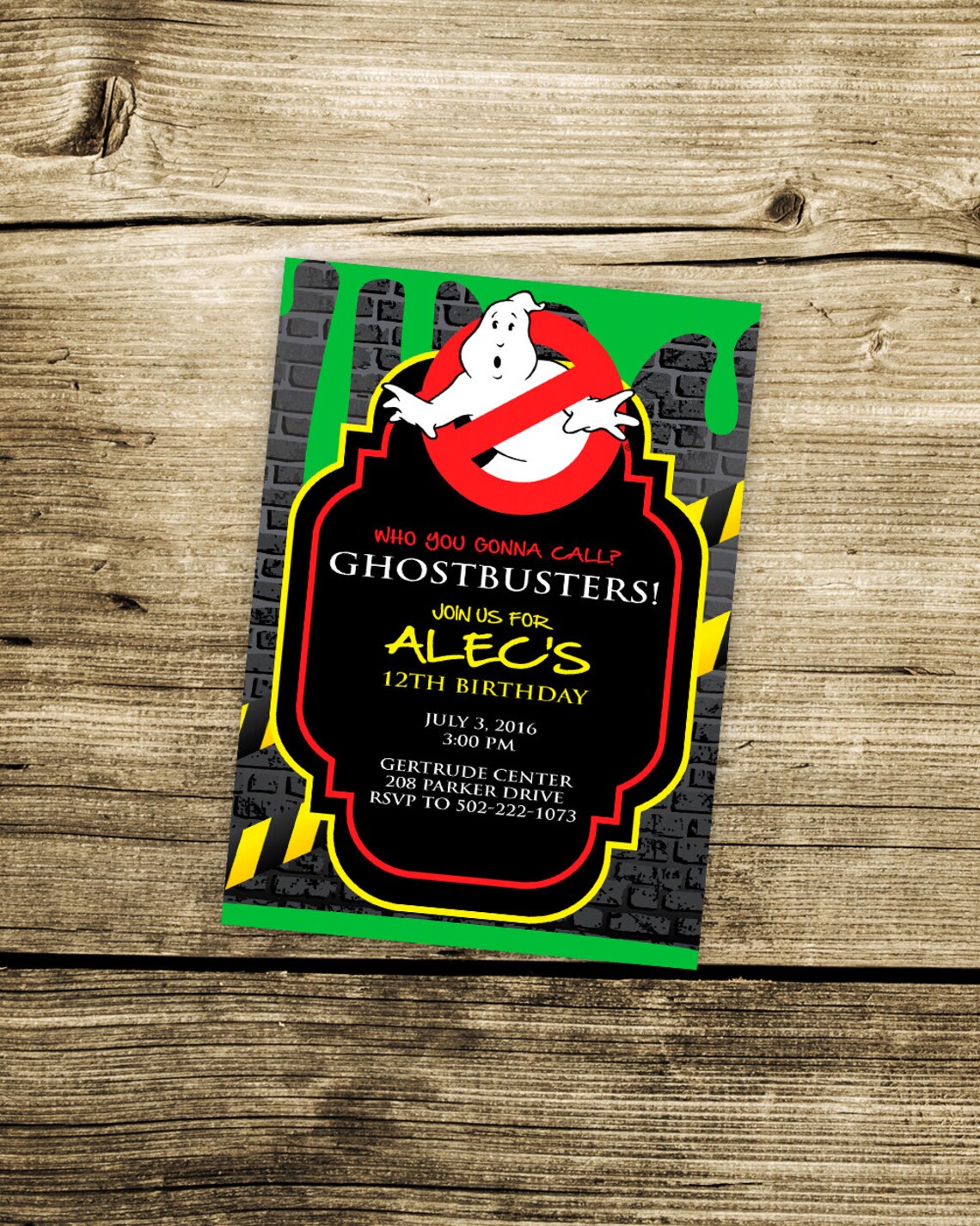 PRINTABLE Ghostbusters - Ghost - Custom Birthday Invitation - Who Ya ...