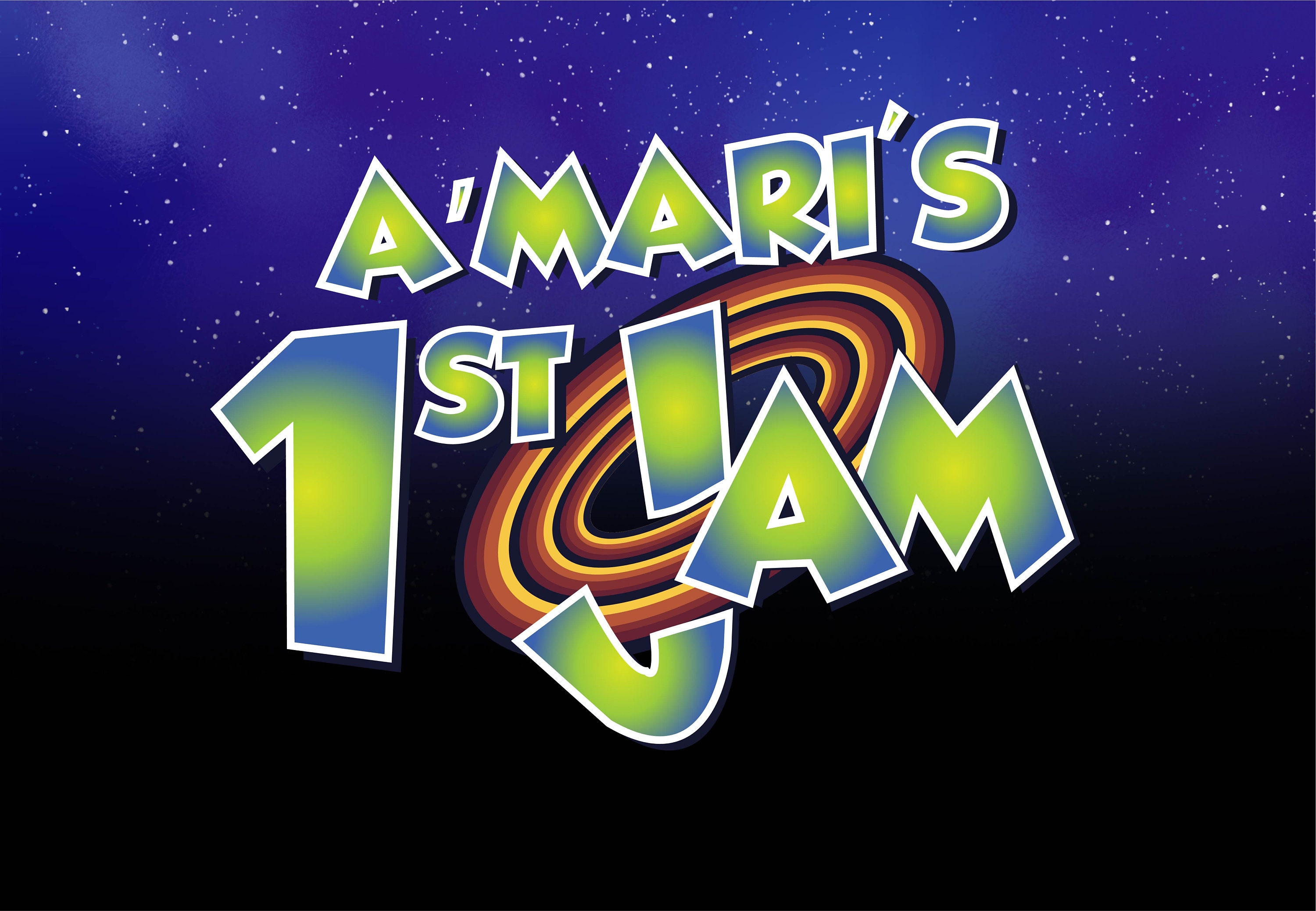 PRINTABLE Custom Space Jam Logo Poster Cake Topper With Your Child's ...