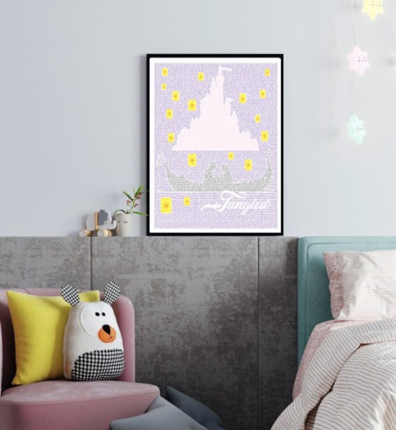 Tangled Rapunzel Movie Script Downloadable Printable Digital Poster ...