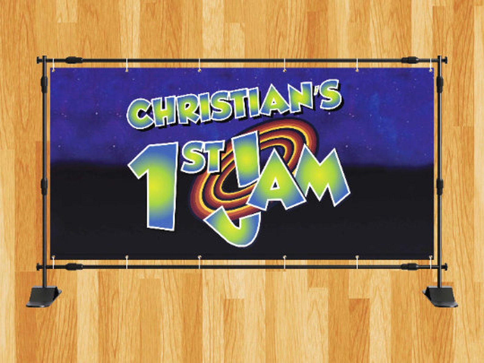 Custom Space Jam Birthday Party Logo Banner Backdrop Step and Repeat ...