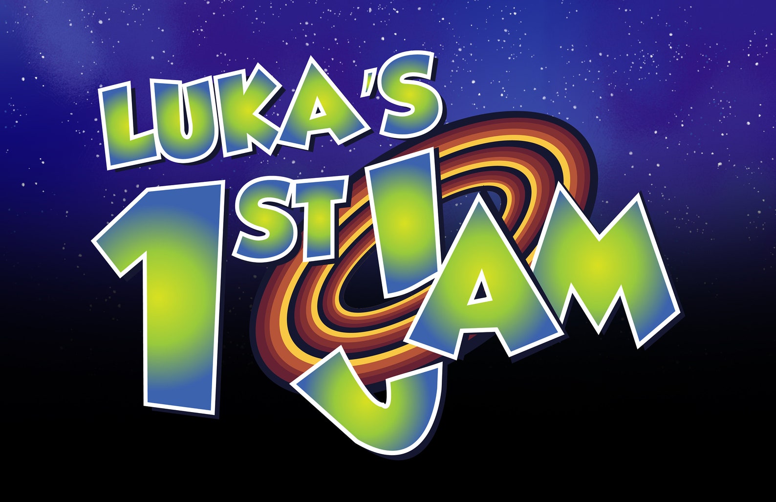 PRINTABLE Custom Space Jam Logo Poster Cake Topper With Your Child's ...