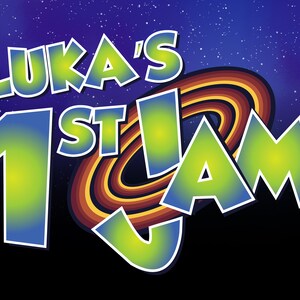 PRINTABLE Custom Space Jam Logo Poster Cake Topper With Your Child's ...