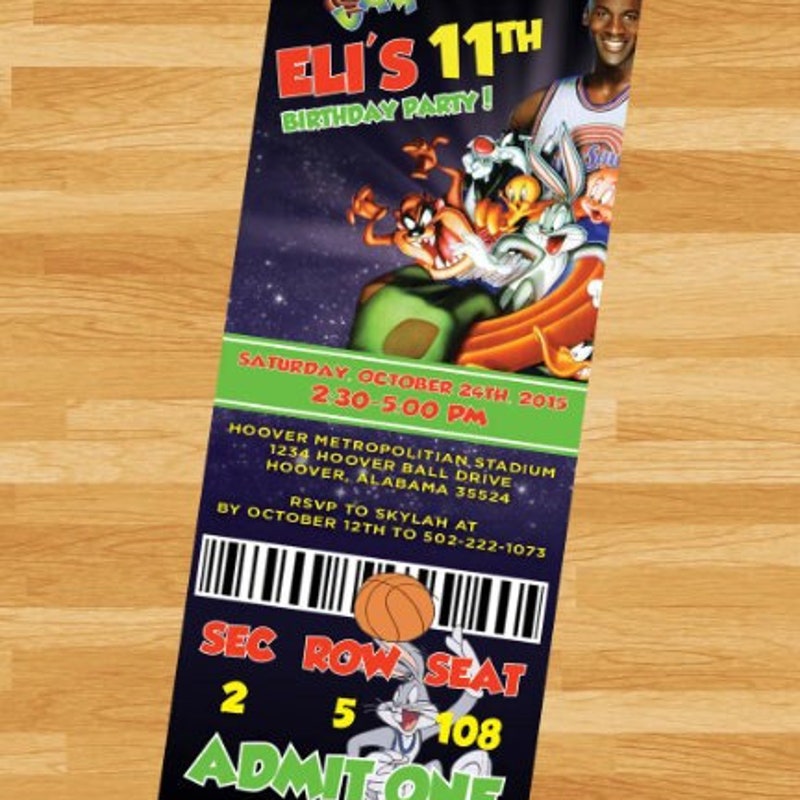 Space Jam 2 Invitation - Etsy