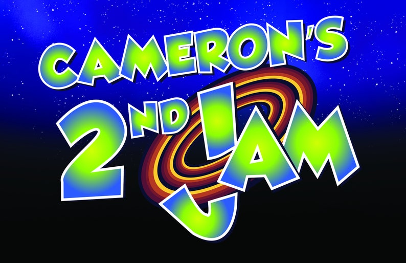 PRINTABLE Custom Space Jam Logo Poster Cake Topper With Your Child's ...