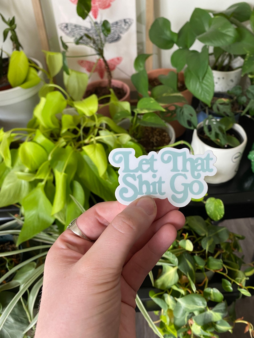 Let That Shit Go Sticker | Sticker, Stickers, Water-bottle, Laptop ...