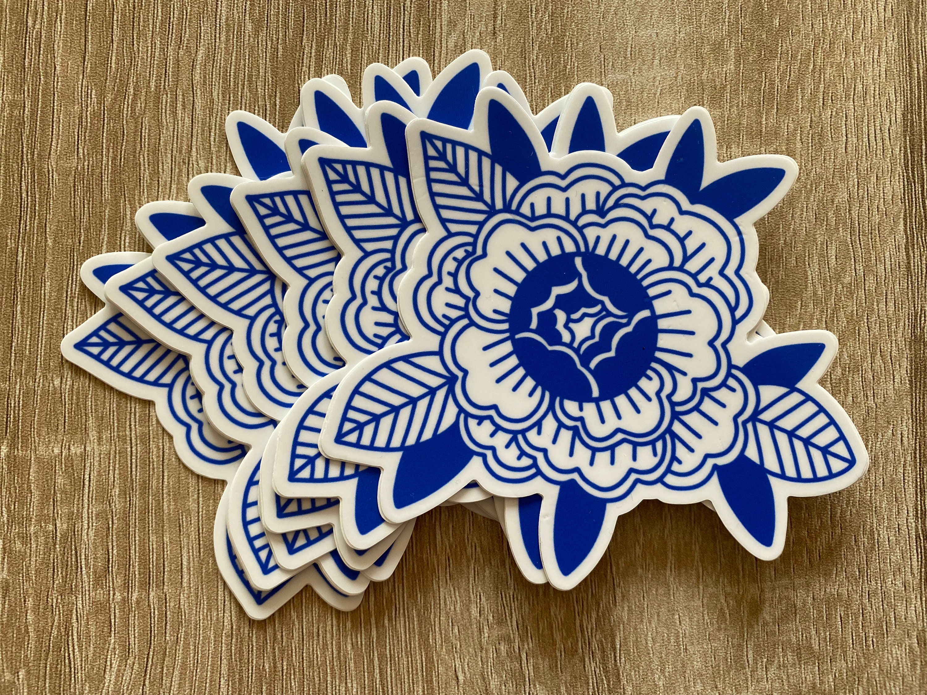 Blue Traditional Sticker - Etsy