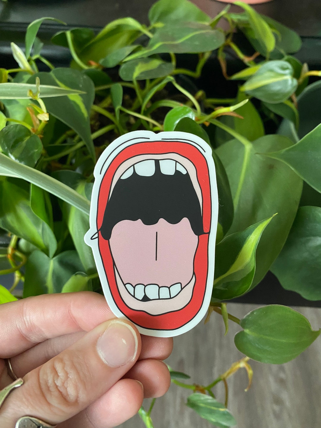 Screaming Mouth Sticker Vinyl Sticker, Durable Sticker, Water Bottle ...
