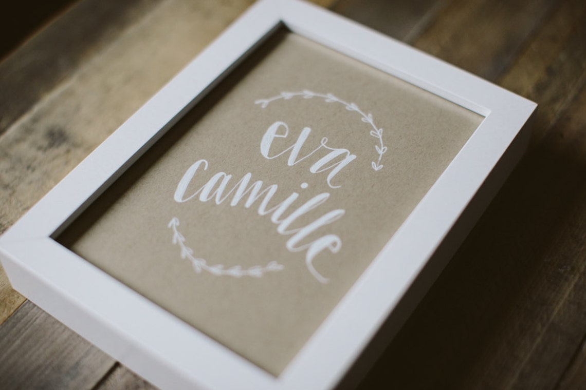 5x7 Hand Lettered Name - Etsy