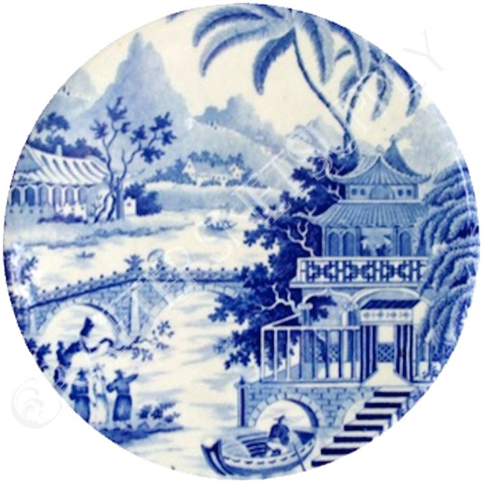 ANTIQUE BLUE CHINA Digital Bundle, 8 Files, 4 Sizes, Pdf & Svg Formats ...