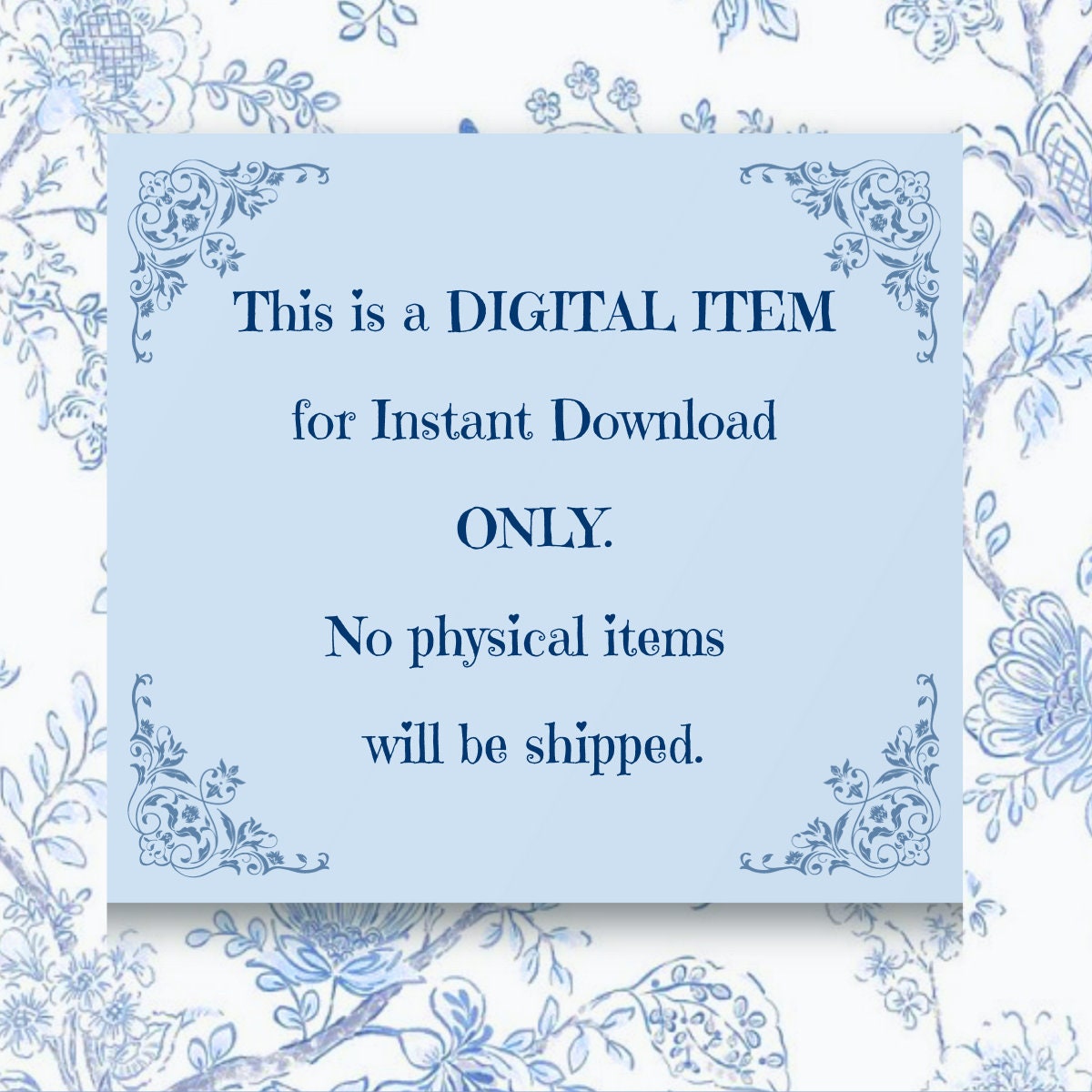ANTIQUE BLUE CHINA Digital Bundle Including Blue Willow Ready to Print ...
