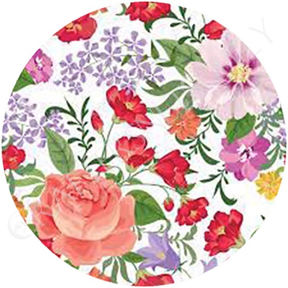 Paper Ephemera Digital Rose Bud Sticker Pack 1.5 and 1.0 Inch Diameter ...