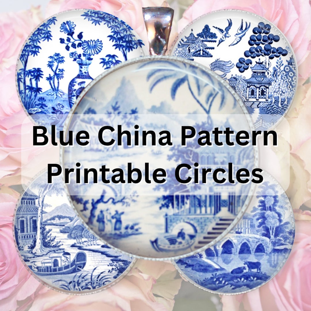 Blue Willow and Blue China Pattern Design Download Images Bundle ...