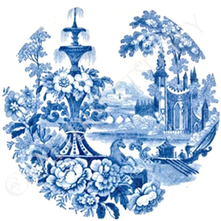 ANTIQUE BLUE CHINA Digital Bundle, 8 Files, 4 Sizes, Pdf & Svg Formats ...