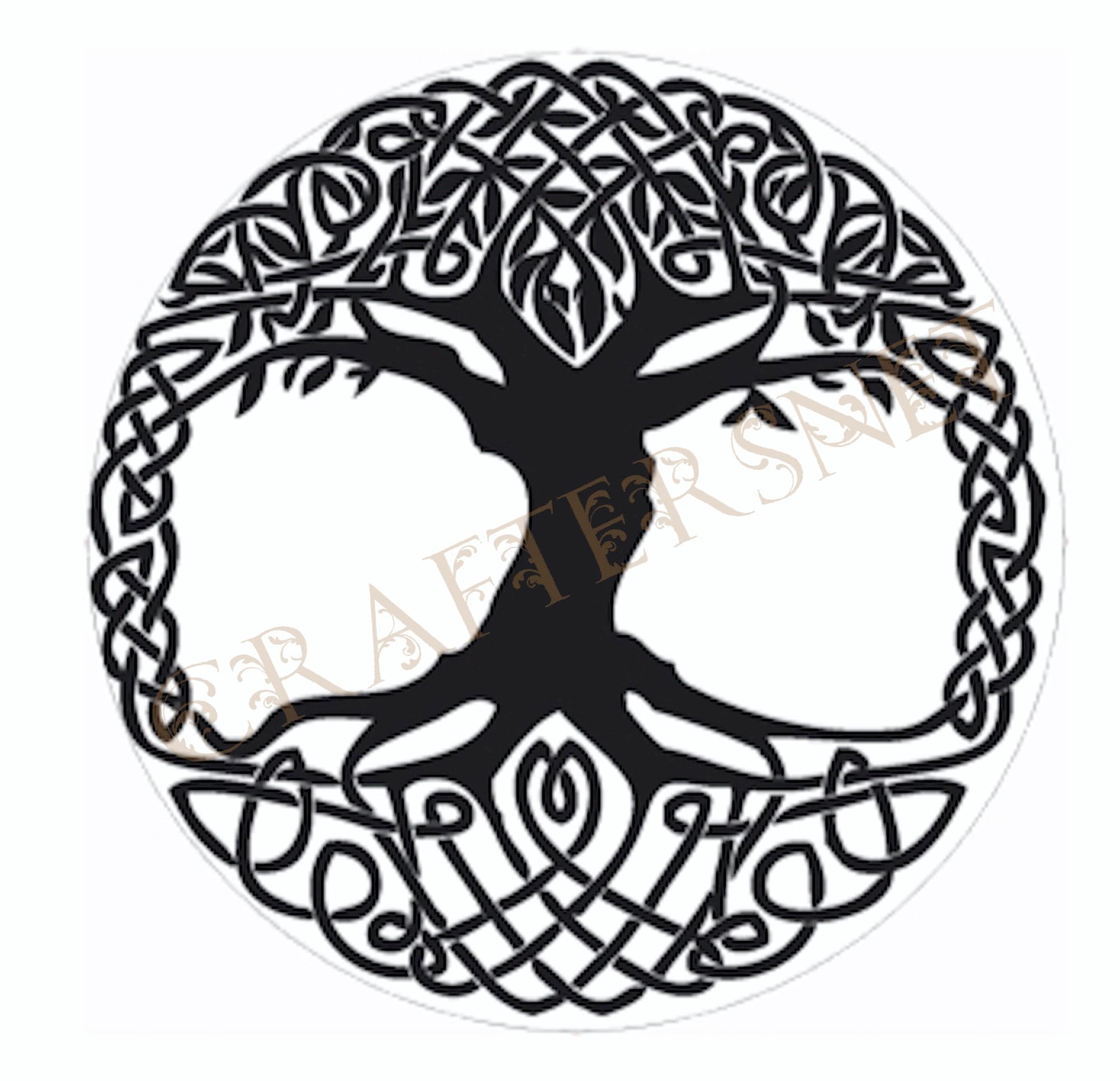 Celtic TREE of LIFE, 25mm, 3 Files, Printable Collage Sheet, Digital ...