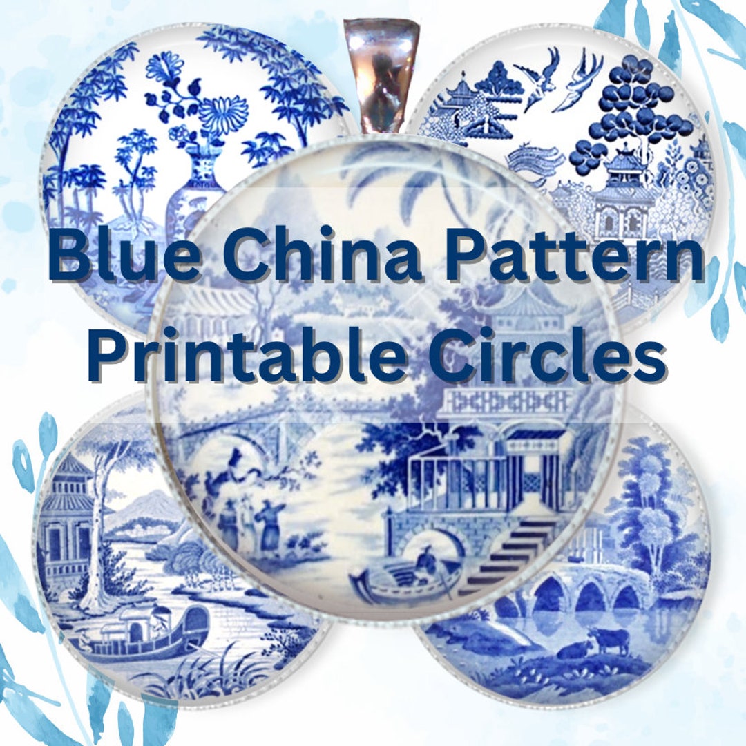 Blue Willow and Blue China Pattern Design Download Images - Etsy