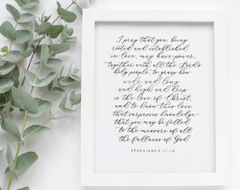 Ephesians 3 17 - Etsy