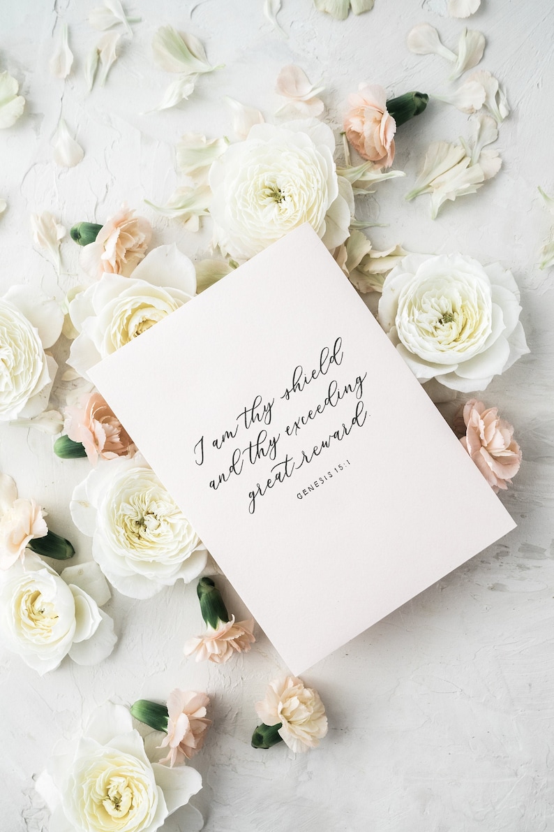 Genesis 15:1 | I Am Thy Shield and Thy Exceeding Great Reward - Etsy
