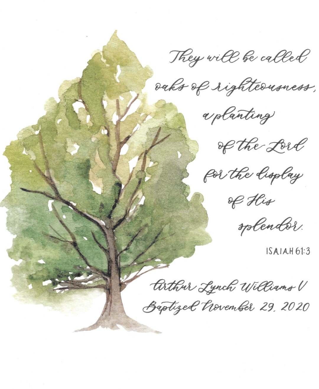 Isaiah 61:3 | They Will Be Called Oaks of Righteousness - Etsy