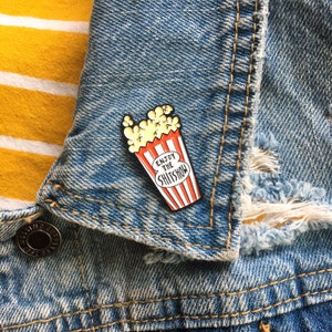 Movie Theater Popcorn Enamel Pin With Quote, "enjoy the Shit Show ...