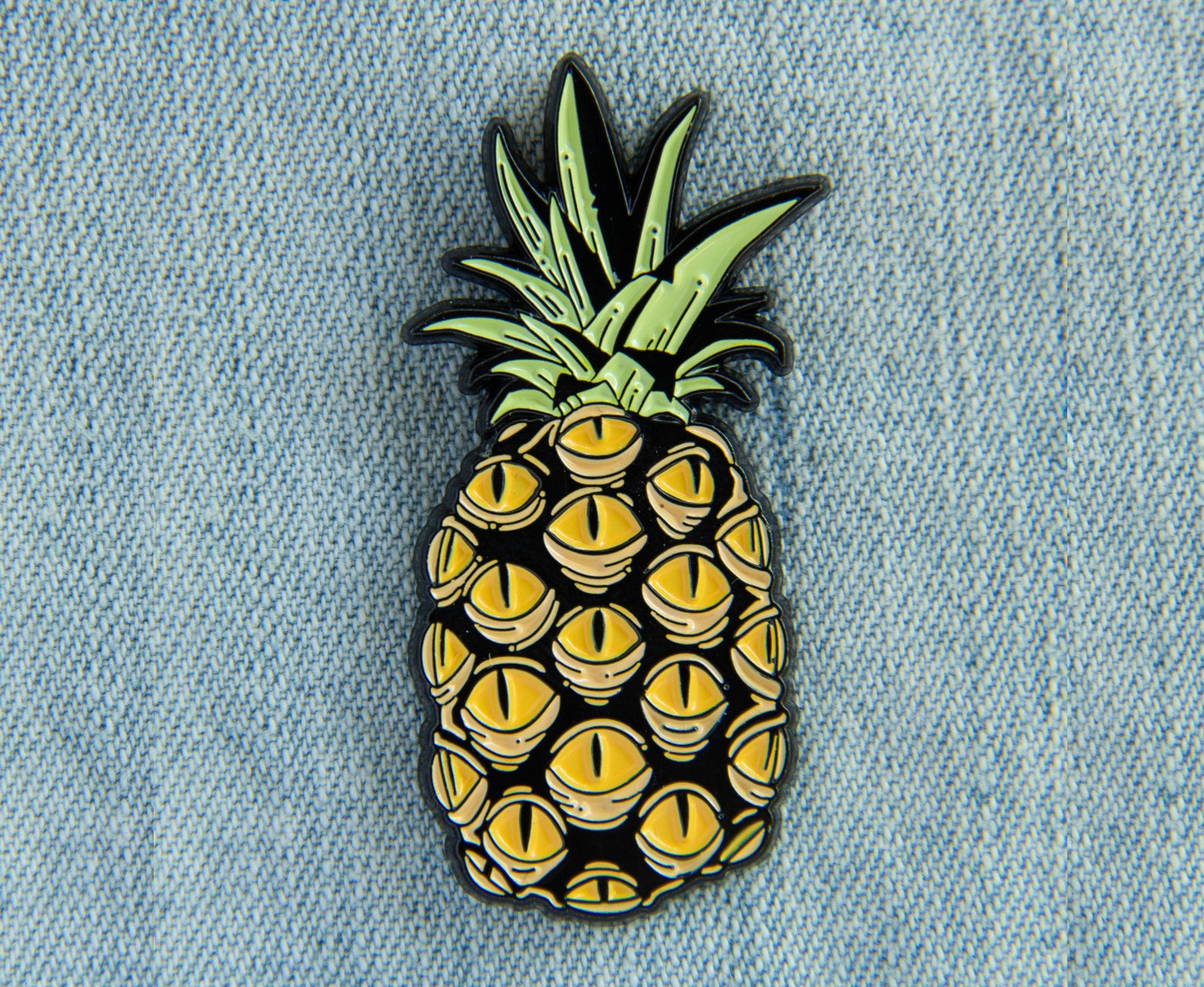 Pineapple With Creepy Eyes Enamel Pin - Unisex Punk Fashion Nautical ...
