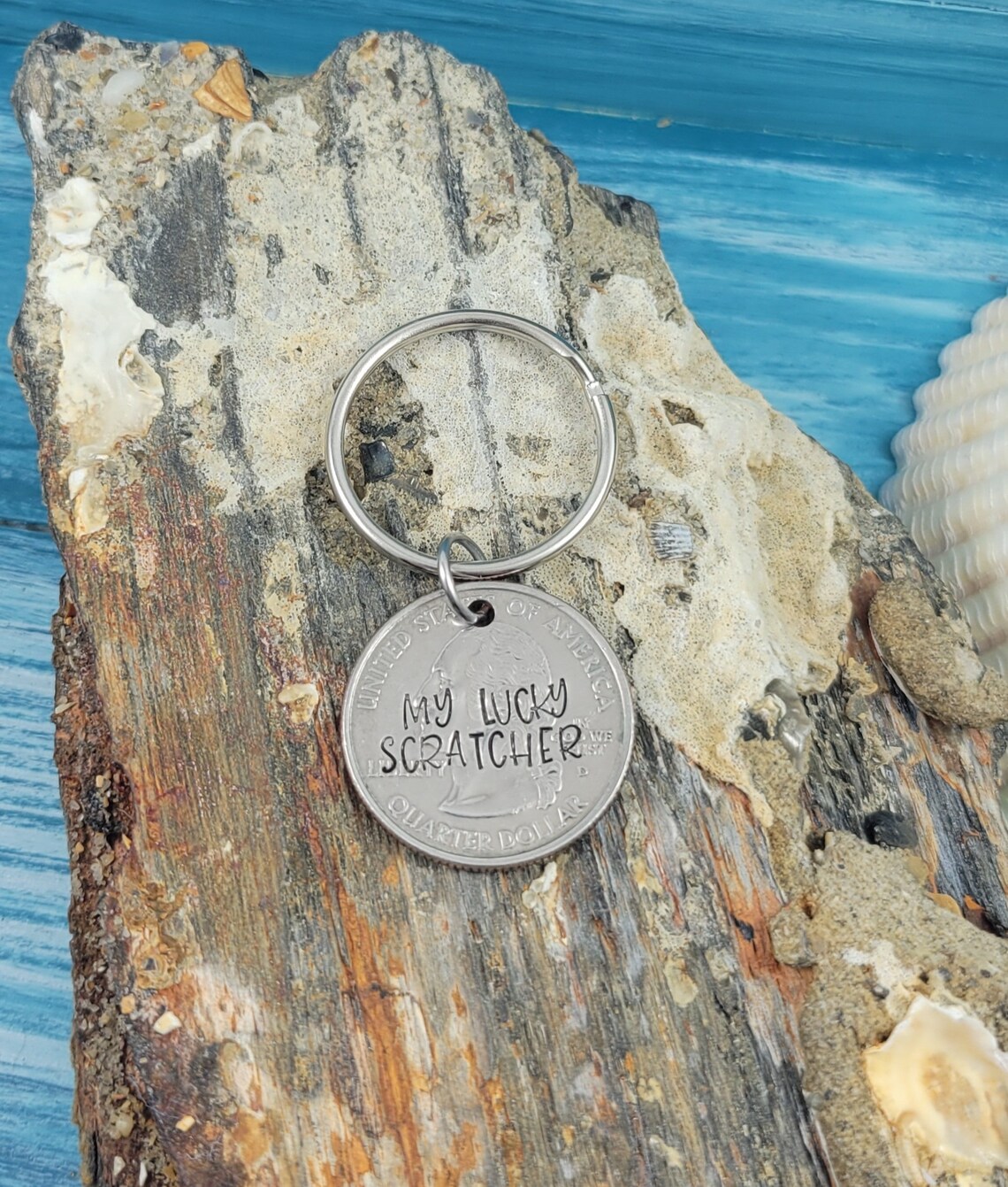 Scratcher Keychain Coin Scratcher Keychain Scratcher Gift - Etsy