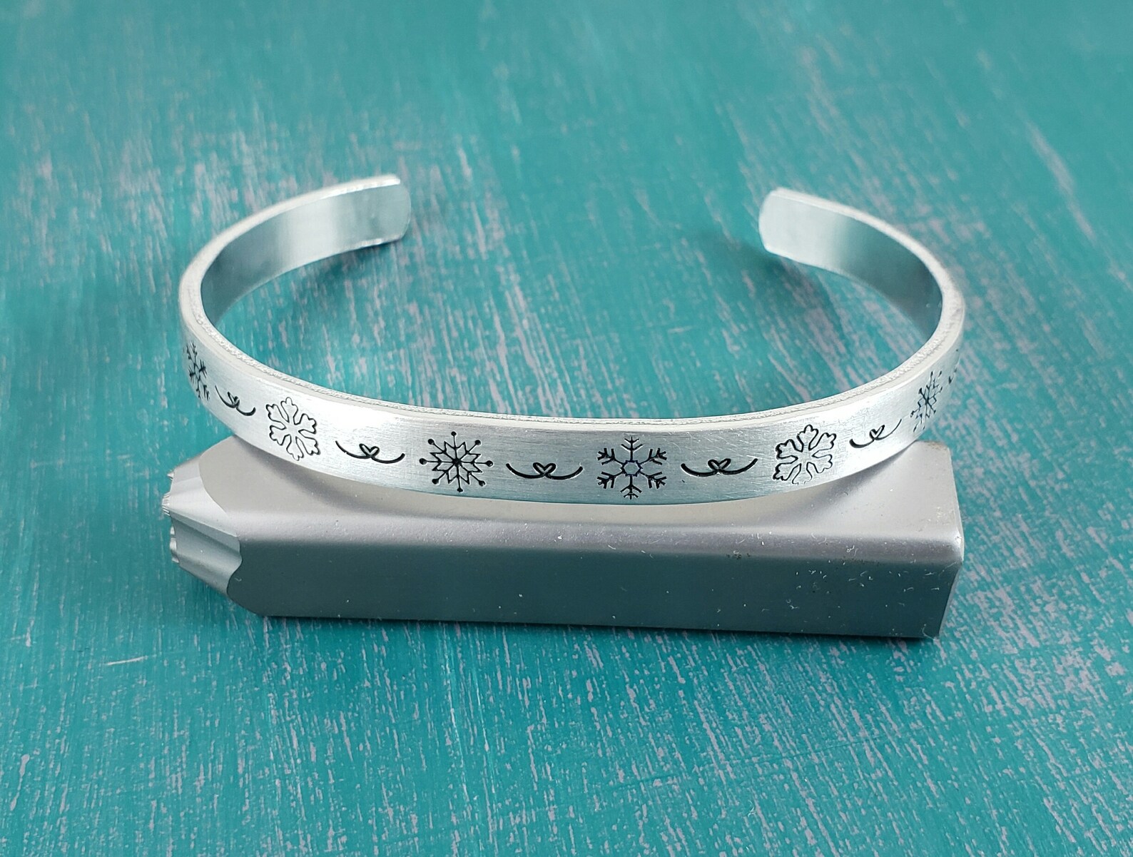 Snowflake cuff winter cuff snow cuff snowflake jewelry | Etsy