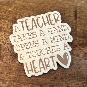 Teacher Appreciation Refrigerator Magnet, Wood Fridge Magnet, Classroom ...